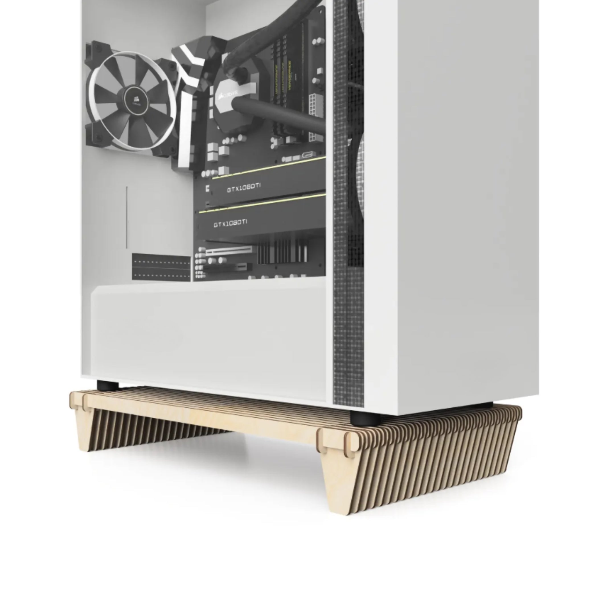 Computer Stand With Wheels, Gaming Rig Cooling Pad, Plywood Riser For ...